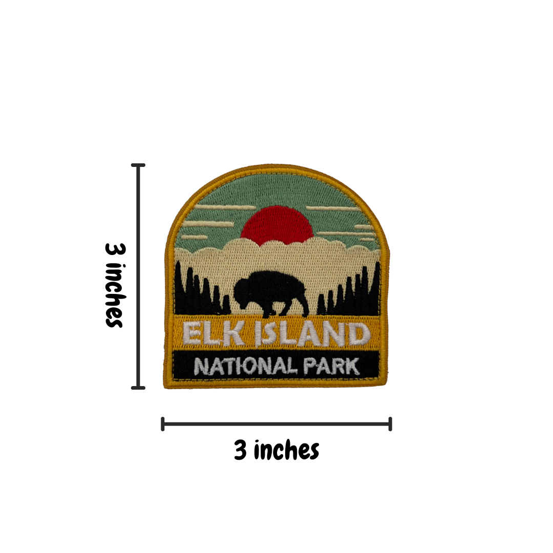 Elk Island National Park Embroidered Travel Patch – Wild and Willy