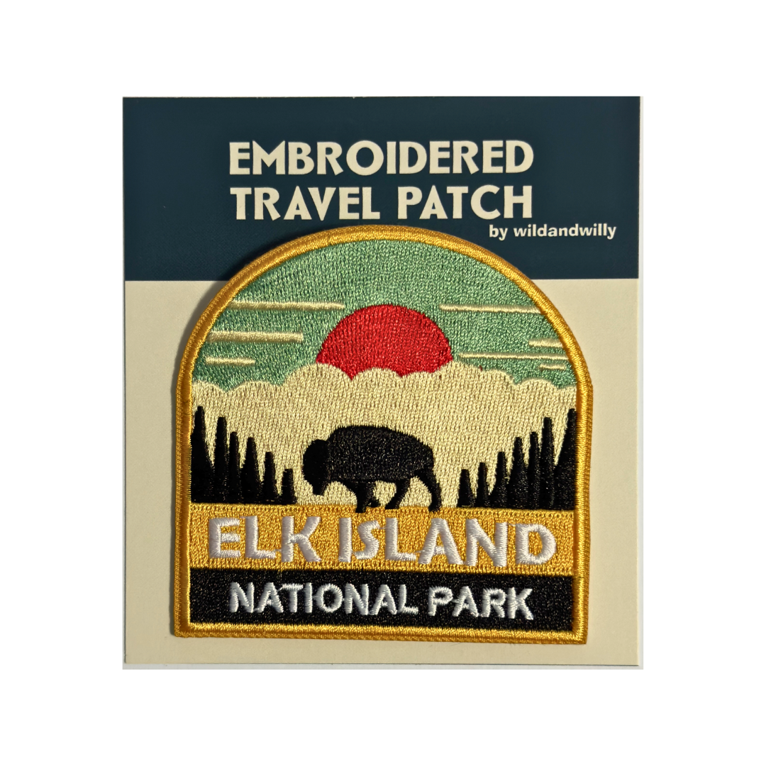 Elk Island National Park Embroidered Travel Patch – Wild and Willy