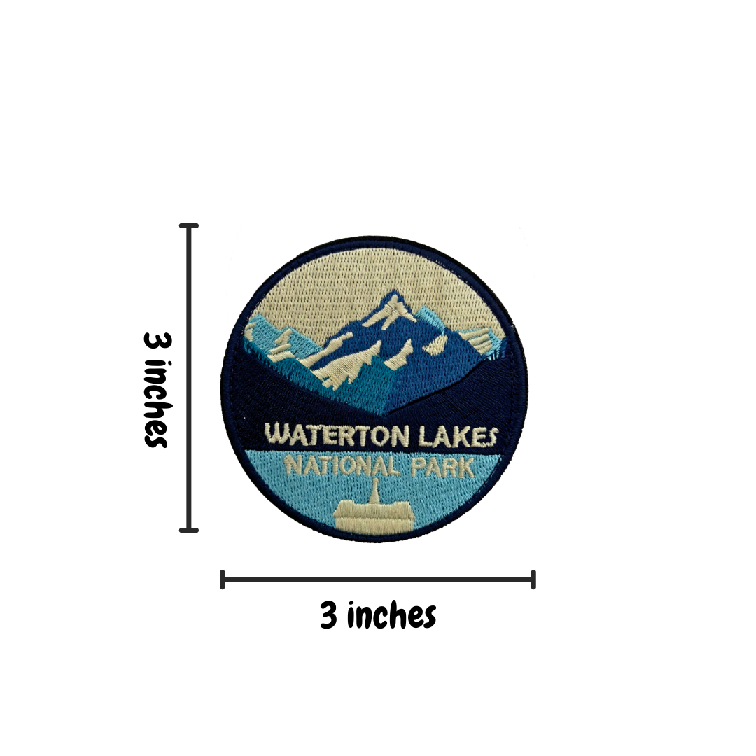 Waterton Lakes National Park Embroidered Travel Patch – Wild and Willy