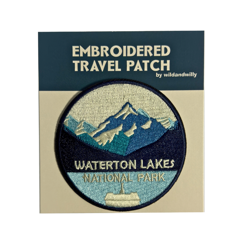 Waterton Lakes National Park Embroidered Travel Patch – Wild and Willy